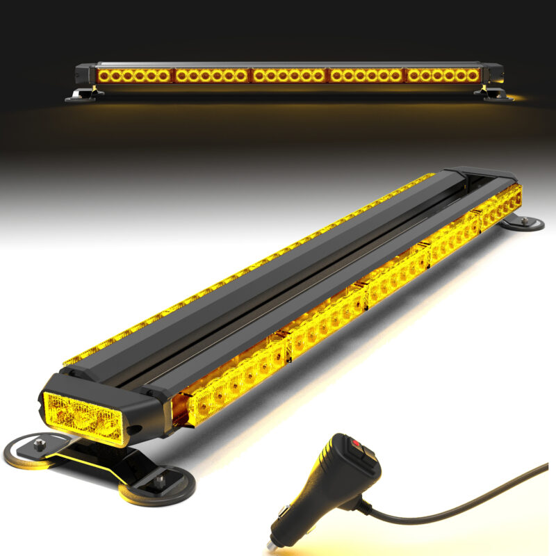 32 Inch Amber Led Strobe Light Bar Flashing Emergency Warning Lights ...